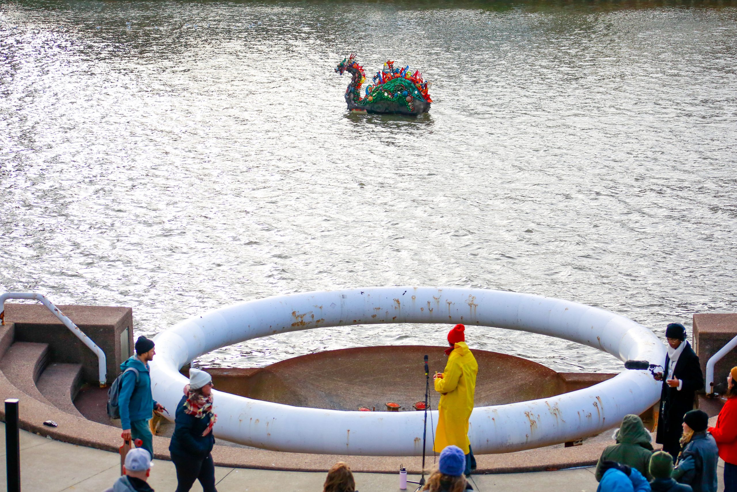 Bessie the Trash Monster Floated Down the Cuyahoga River to Raise ...